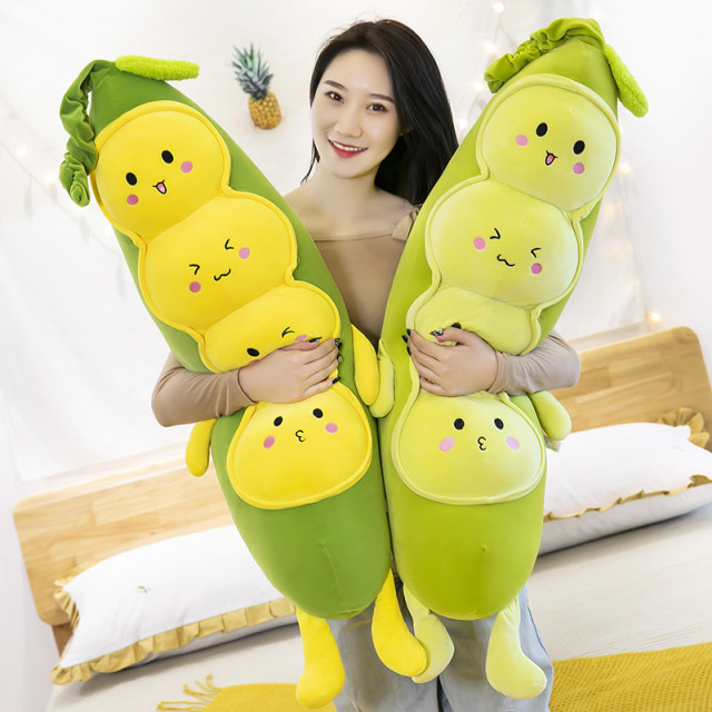 Creative Pea pod doll plush toy cloth doll to sleep with you pillow gift children's birthday ...
