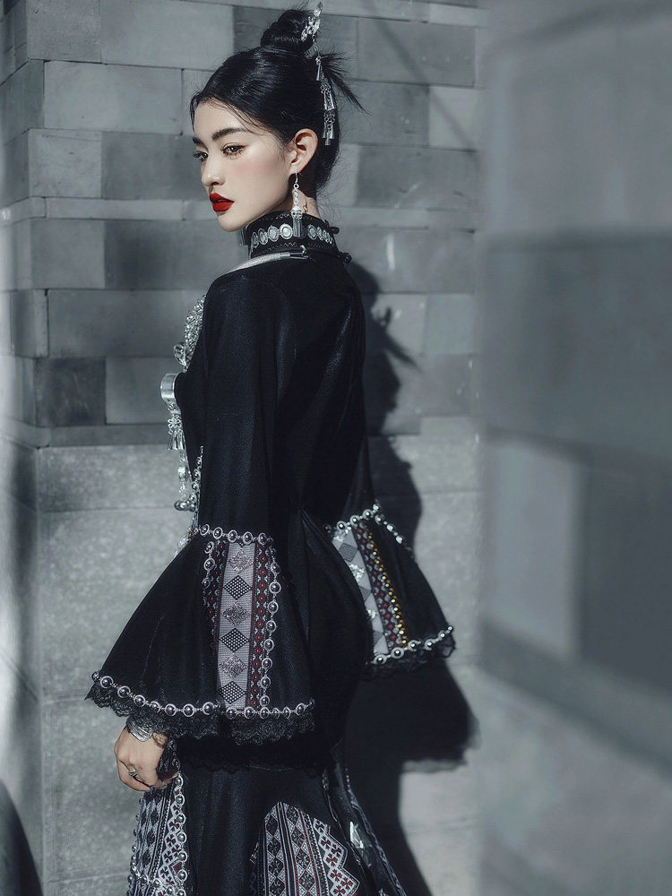 Miao costume female Miaojiang dress up Tujia minority stage high-end ...