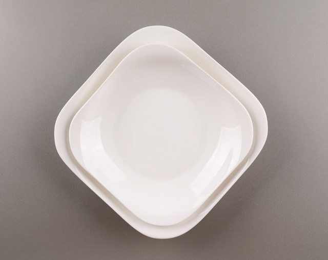 6 Vegetable disk home disk ceramic bone porcelain dish dish cubic plate ...