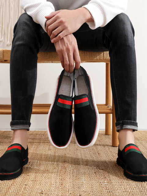 Pure handmade thousand-layer sole old Beijing cloth shoes for men in ...