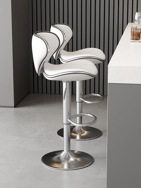 Bar chair light luxury high -level wine chair backbone bar stool front ...