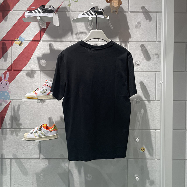 Adidas Clover Sunset Print Men's Short Sleeve 2024 Spring Loose Casual ...