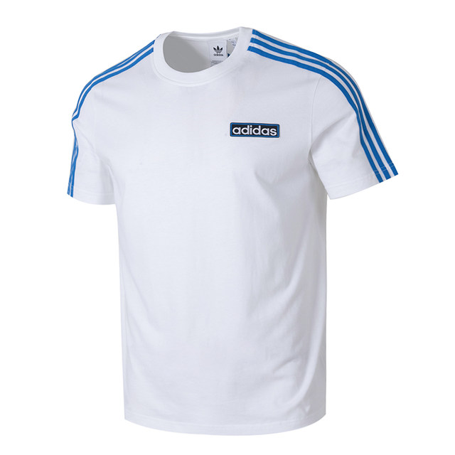 Adidas Clover Men's 2024 Summer Back Printed Loose Breathable Striped ...