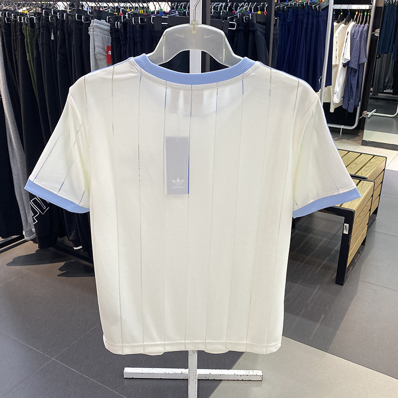 Adidas short-sleeved women's clover 2024 summer lightweight ...