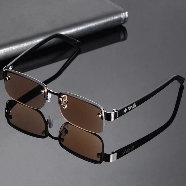 High-grade crystal glass presbyopic glasses male and female middle-aged ...