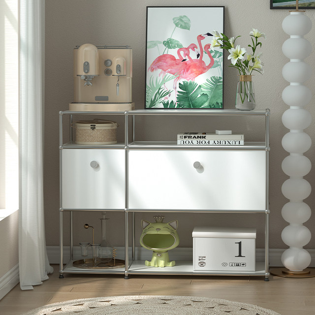 Middle -aged USM Stainless Steel Counter Cabinet Living Room Module ...