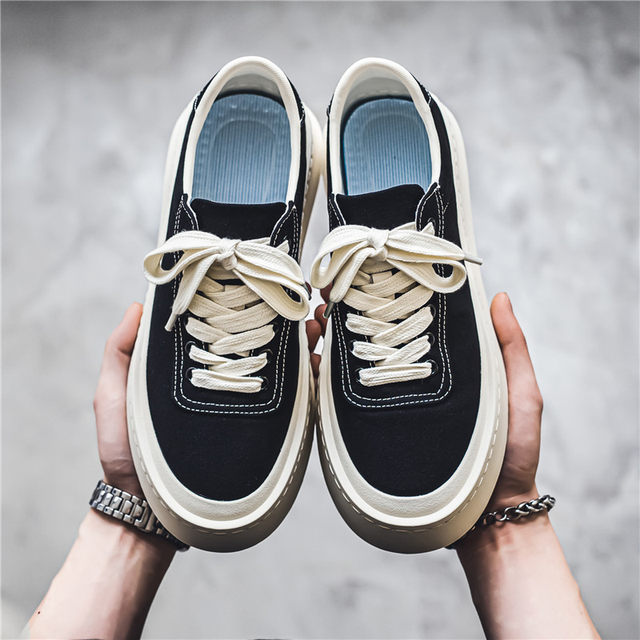 Men's 2025 new canvas breathable casual shoes trendy versatile thick ...