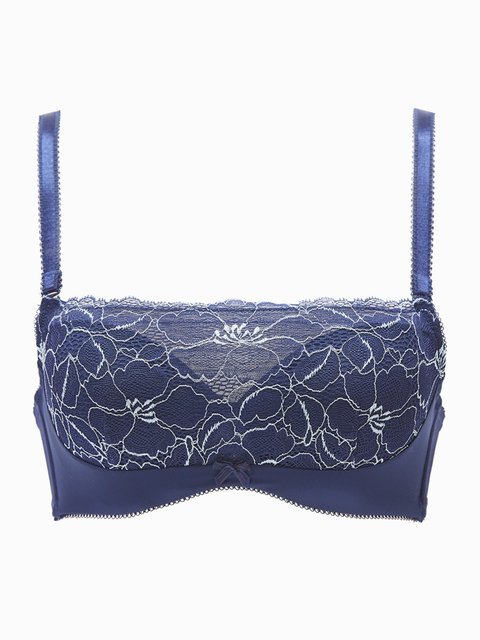 Triumph/Triumph lace straps gathered and removable shoulder strap bra ...