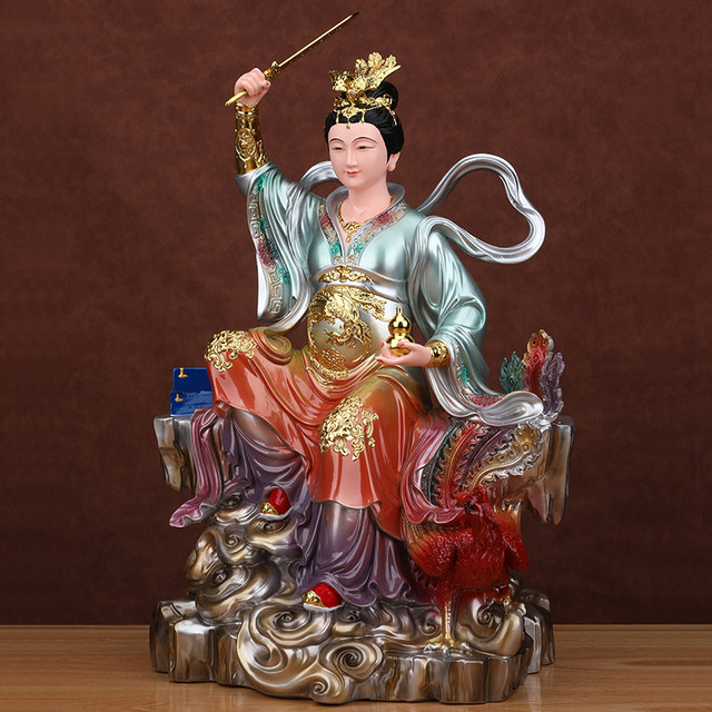 Jiutian Xuan Goddess seated statue Jiutian Niangniang Xuanmu Tianzun ...