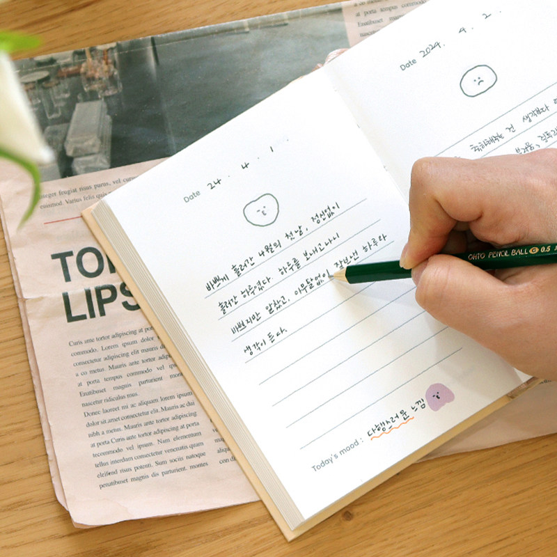 Indigo 365 Günlük Ruh Hali Günlüğü - Kore Tarzı Defter