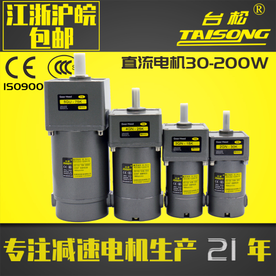 Taiwan Pine DC Gear Motor - 30W 40W 80W 200W 12V/24V Reversible Speed ...