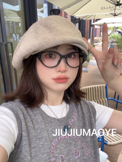 Large head circumference retro progressive hat Japanese beret spring ...