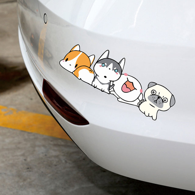Car tail car stickers creative personality car front strip scratches ...