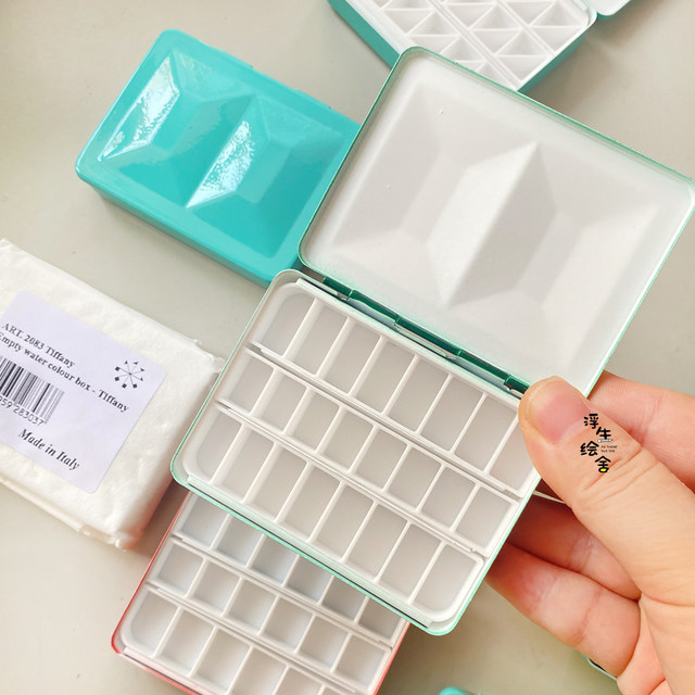 Italian FOME paint box heavy enamel watercolor paint box empty box ...