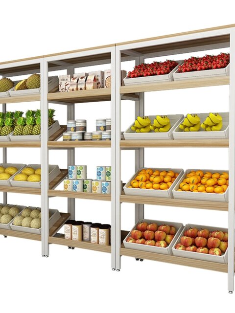 Shelf rack sample display cabinet slope display fruit island cabinet ...