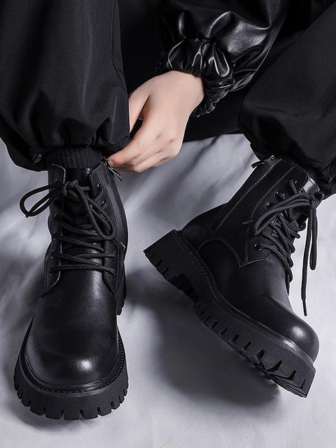 Winter large size Martin boots male 46 high -top leather shoes 47 plus ...