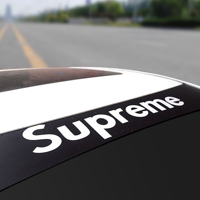 Car front windshield sticker Trendy Supreme front and rear Neutral car ...