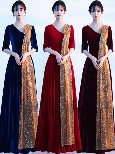 Chorus Group Performance Costume Women's Adult Long Dress 2025 New ...