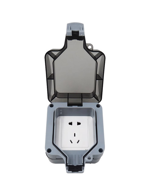 3rd generation outdoor waterproof box socket open-mounted five-hole 10A ...