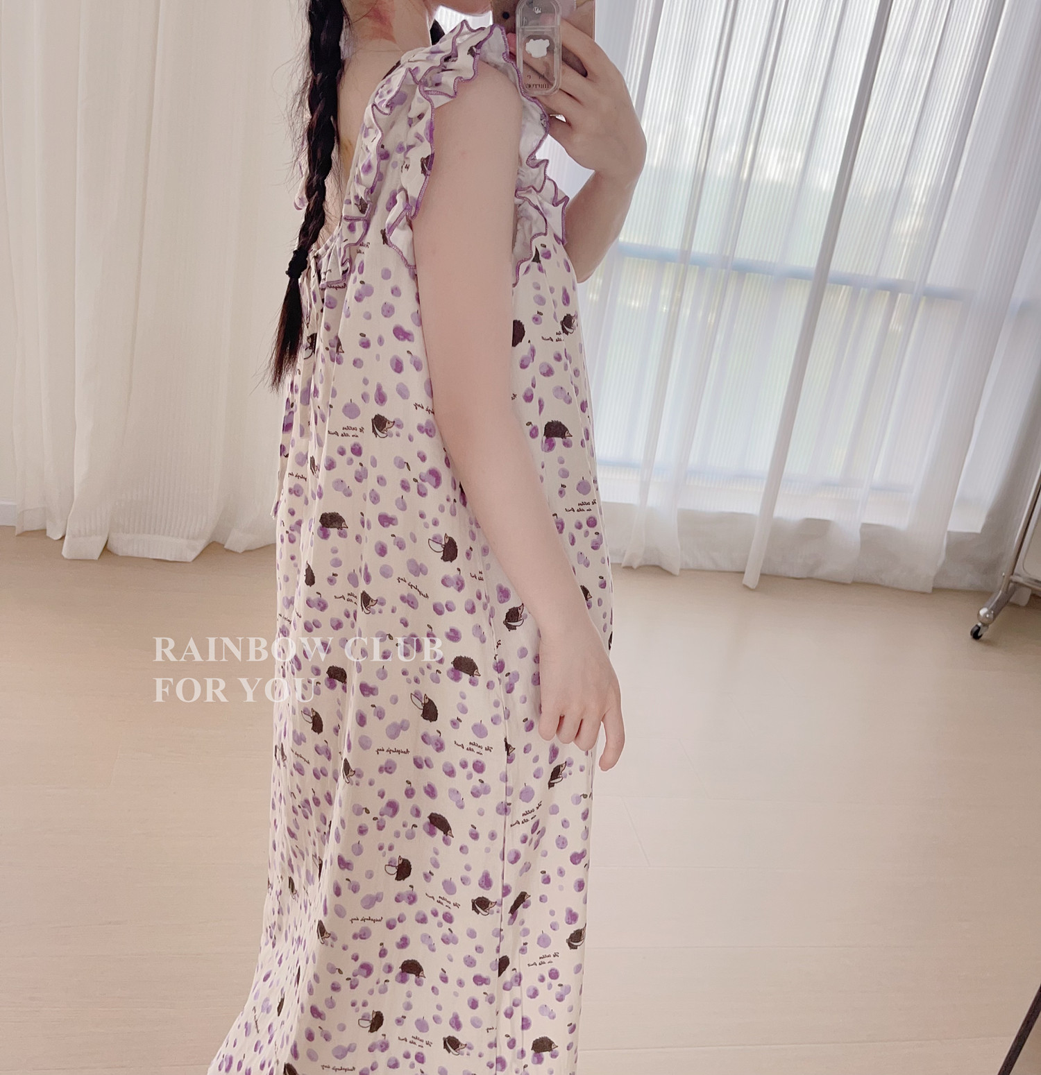 Summer cotton double-layer gauze blueberry animal vest flying sleeves ...