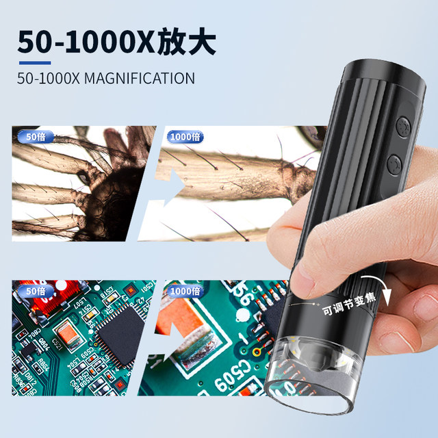 Portable mobile phone digital microscope with telescopic stand 2-in-1 ...