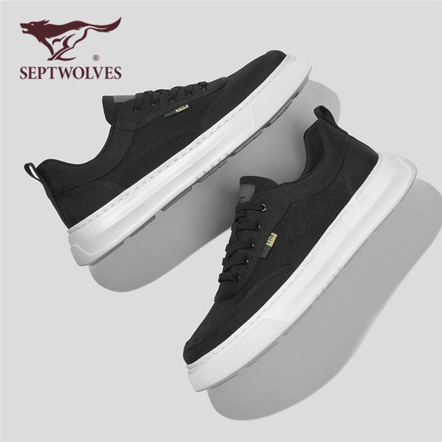 Septwolves versatile men's trendy shoes winter breathable flying mesh ...