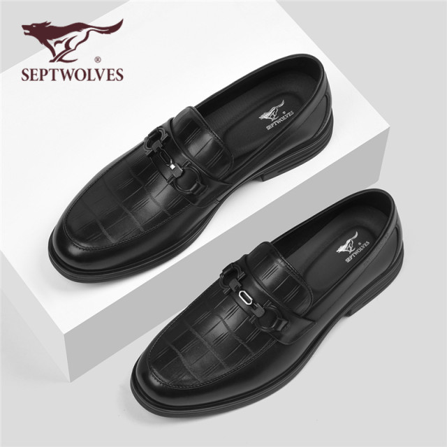 Septwolves Doudou Shoes Men's 2024 New Loaf Shoes Men's Business Style ...