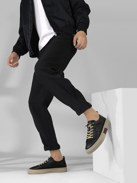 Seven Wolves men's black board shoes 2025 new casual genuine leather ...