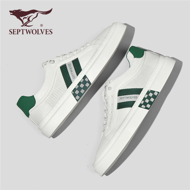Seven Wolves versatile white shoes men's summer new hollow white shoes ...