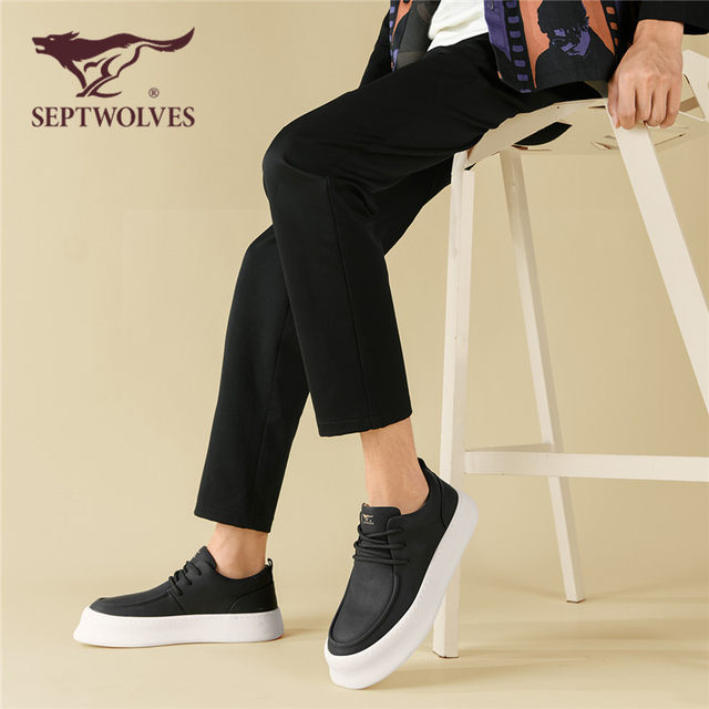 Septwolves casual leather shoes men's sneakers 2024 winter new men's ...