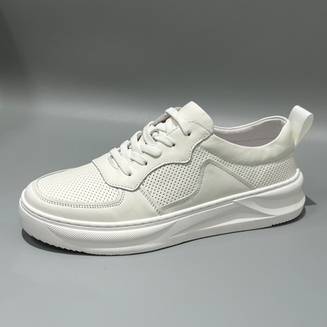 Autumn men's shoes white genuine leather breathable versatile casual ...