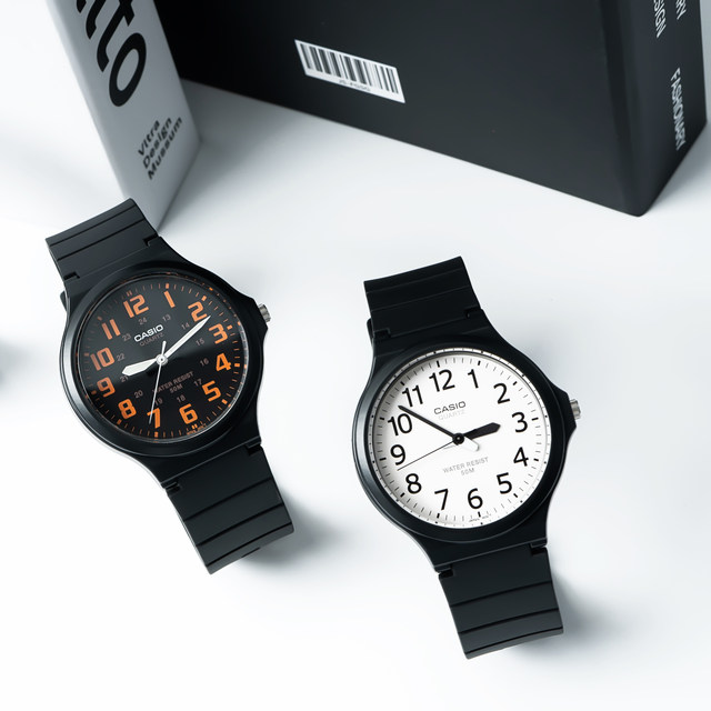 CASIO Casio small black watch classic simple student couple large dial ...