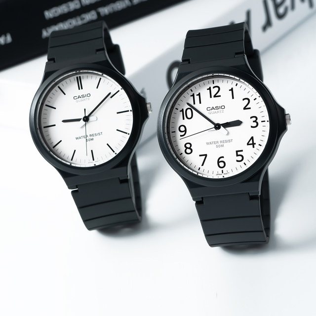 CASIO Casio small black watch classic simple student couple large dial ...