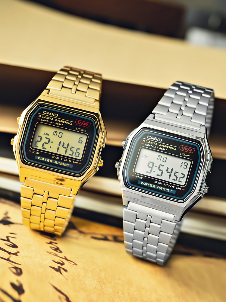 Reloj Digital Casio A158WA-1DF - Acero Inoxidable, Tono Dorado