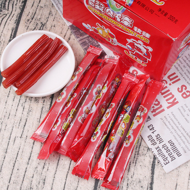 Sour Q stick jelly candy fruit flavor hi jelly candy sticky tooth candy