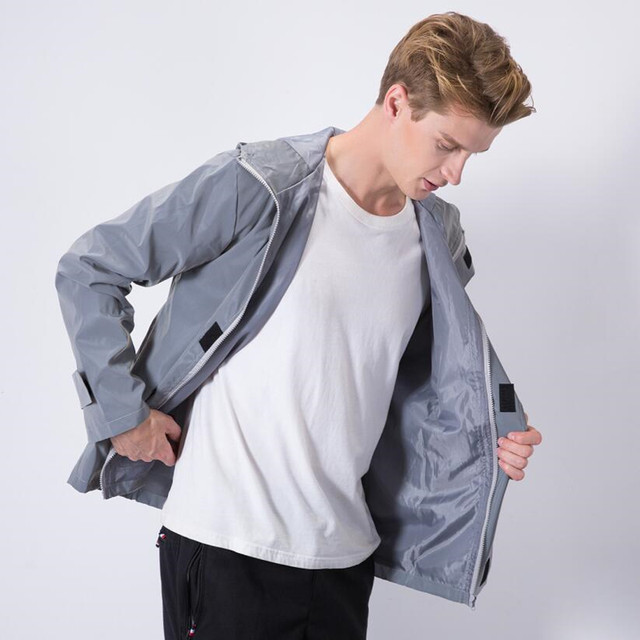 Large size 3M reflective clothing male and female couple models ...