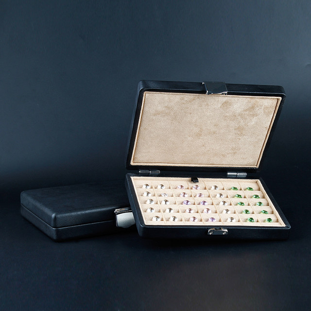 High-end craftsmanship suede necklace box diamond necklace pendant box ...