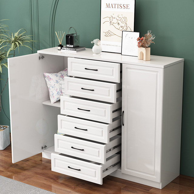 Solid wood chest of drawers storage cabinet modern minimalist living ...
