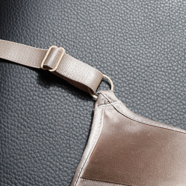 Summer no-wire thin double-sided silk bra breathable and traceless ...