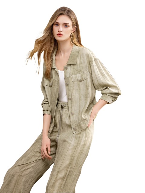 Shechi Fashion Set 2025 Spring Clothing New Women's Casual Style Long Sleeve Top with Wide Legs ...