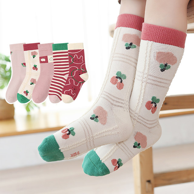 Autumn and winter extra long tube girls six-fingered mouse children's ...