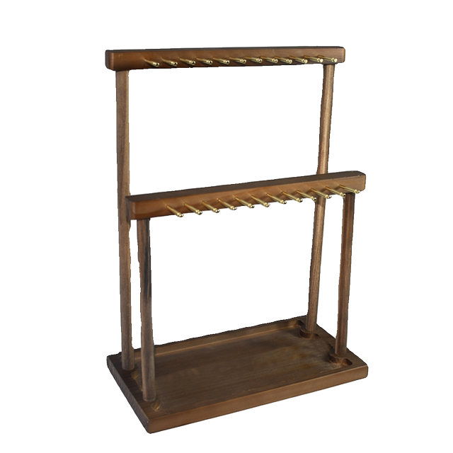 Walnut color double-layer necklace rack Buddhist beads and cultural ...