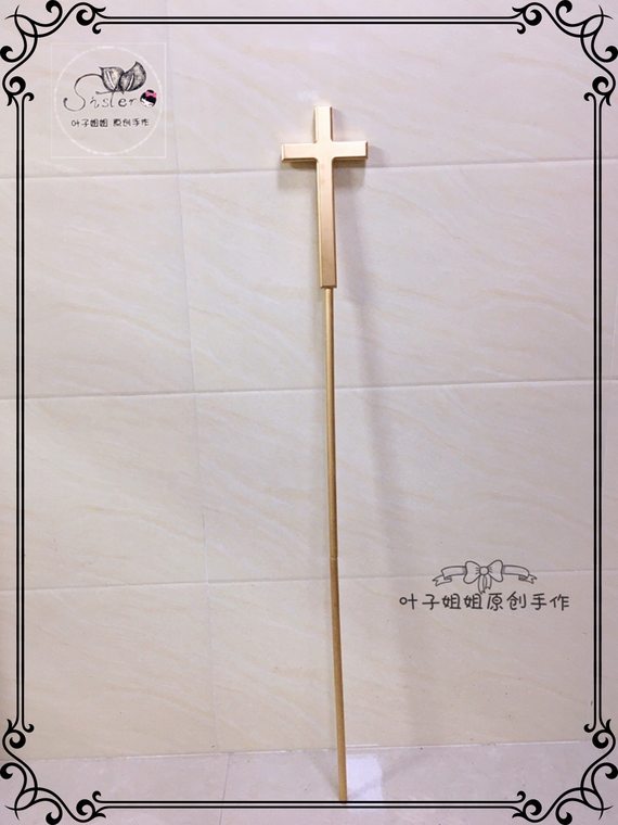 Original Gothic Dark Wings Skull Magic Scepter Lolita Cross Rose Cane ...