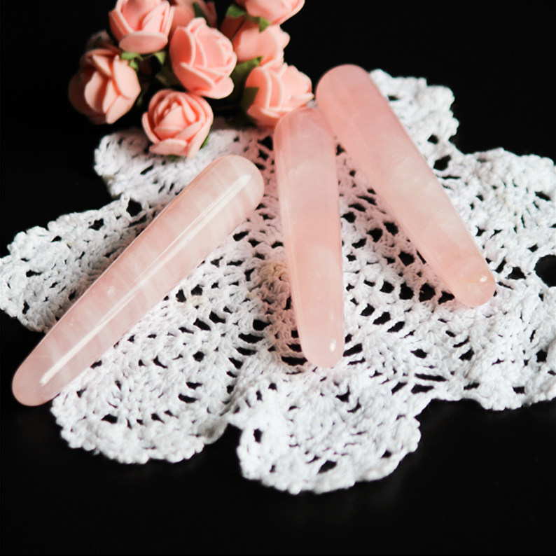 Rozenkwarts Gezichtsroller - Jade Kristal Beauty Stick