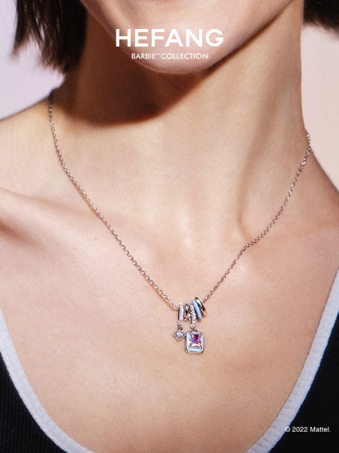 HEFANG He Fang Aurora Ice Crystal Necklace Light Luxury Clavicle Chain ...