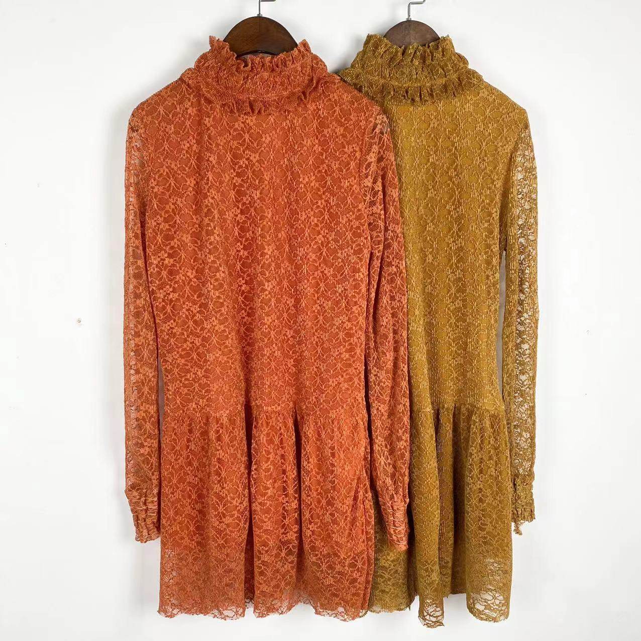 B0074 New Women's Half Half -Leading Lace Skirt Platform Temperament ...