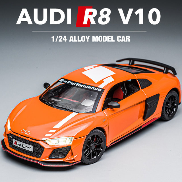 Audi R8 simulation 1:24 alloy model car collection ornaments car model ...