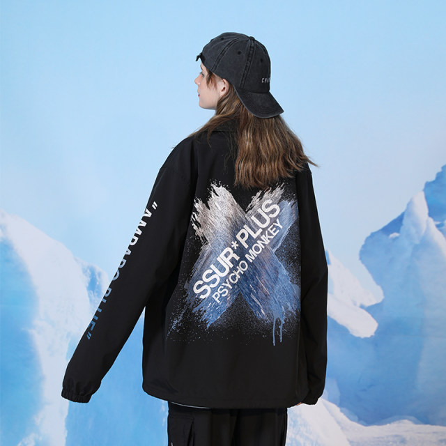 SSUR*PLUS joint PCMY coach jacket ins trendy brand couple paint gradient coat men and women ...