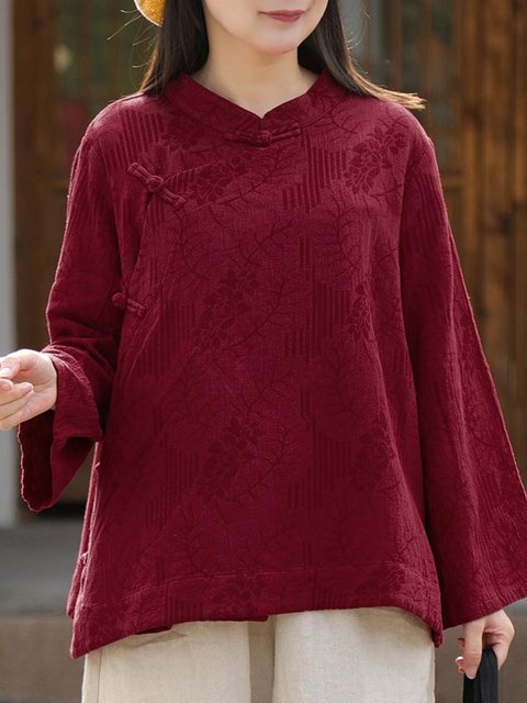 Zen style new Chinese style retro Chinese style top for women's spring ...