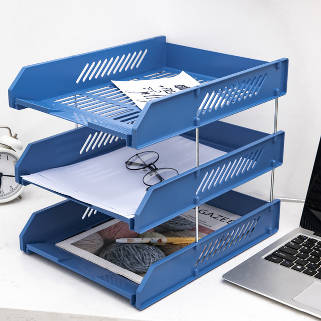 Office A4 file rack storage box desktop stationery thickened file ...